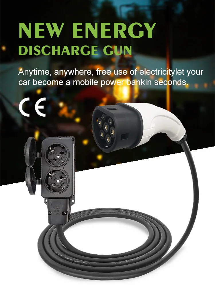 Nezha V2l Bidirectional Charge Adapter For Evs - 3m Discharging Cable Oem