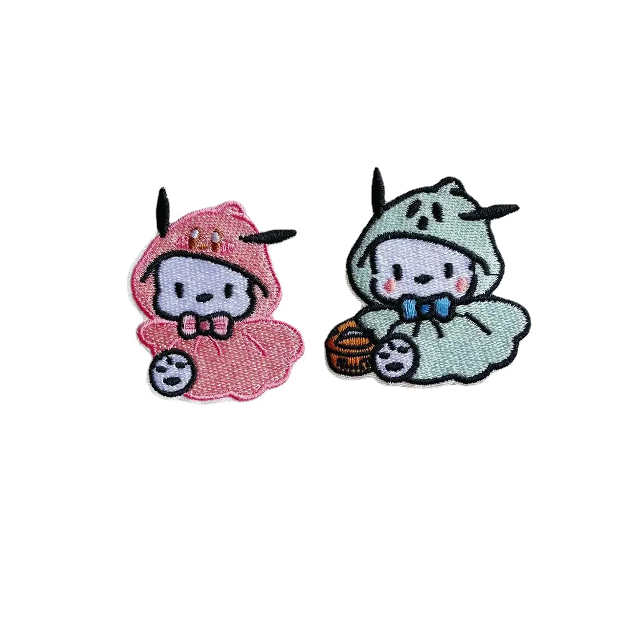 Embroidery Pochacco Double Sword Colorful Sew-on Cloth Bag Sock Fabric ...