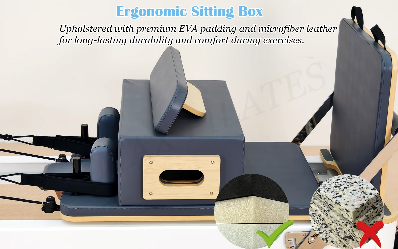 Yoga Studio White Aluminium Alloy Pilates Reformer Machine