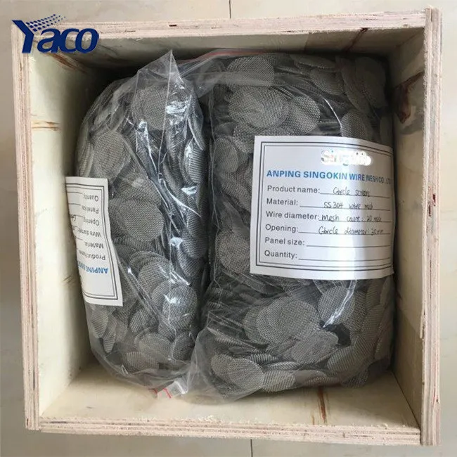 30x30mesh/inch Round Stainless Steel Wire Mesh Screen Cut Circles - Buy ...