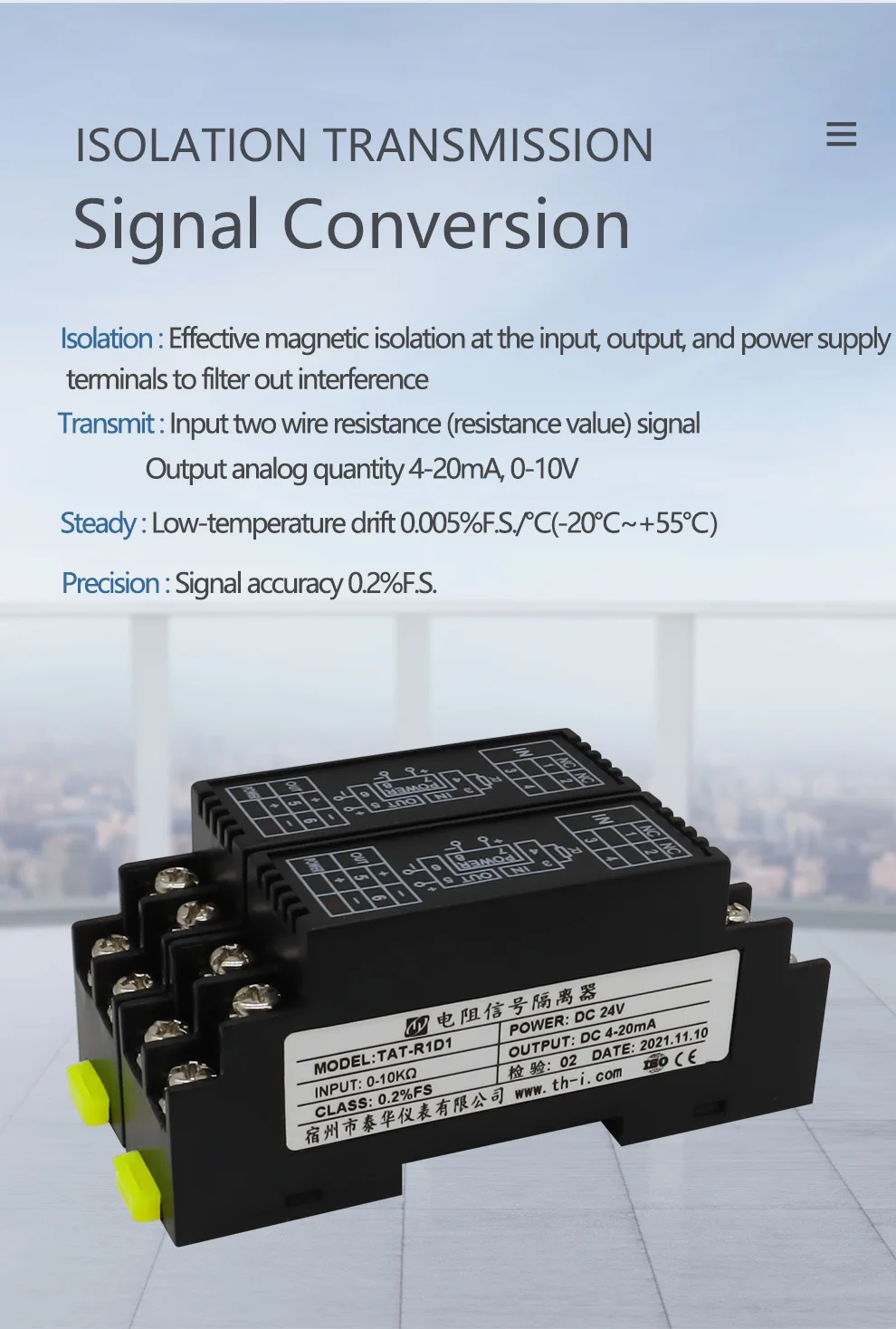 Signal Isolator 1input 1output /1 Input 2 Output Temperature Transmitter Made In China - Buy 1 ...
