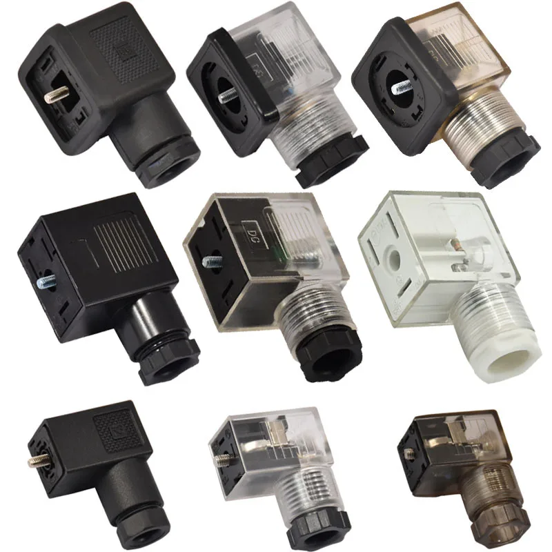 Solenoid Valve Connector Plug Assembly - IP67 Type A/B/C