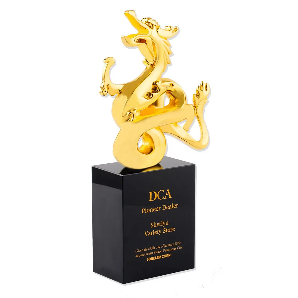 Draak Cartoon Metal Trophy - Creative & Luxurious Prize
