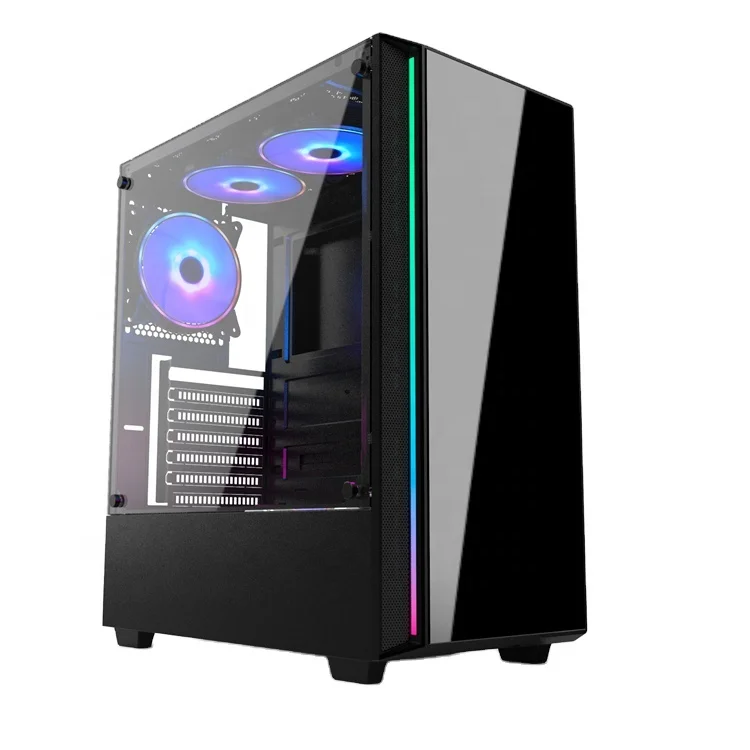 JNP-TECH Gaming PC Case - ATX Full Tower with RGB Lights