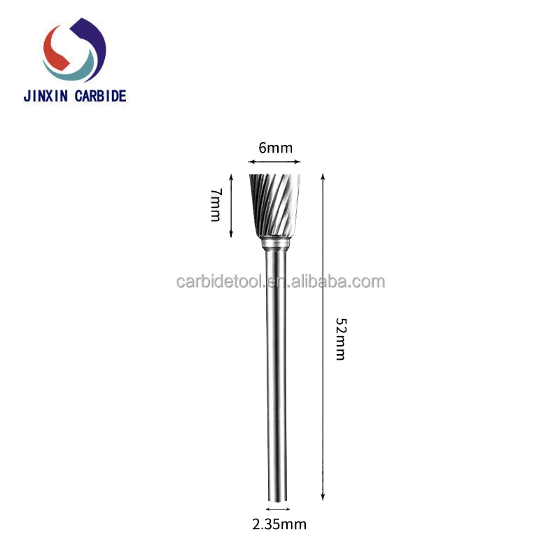 SN Double Cut Inverted Cone Shape Tools Grinding Cutter Carbide Burrs ...