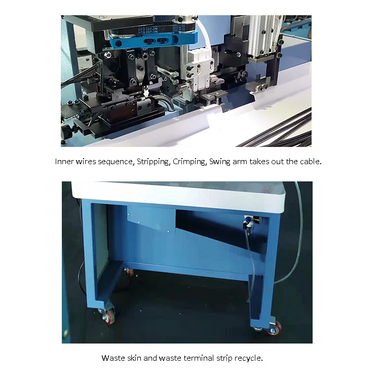 Full Automatic Super Multi Cores Pins Electric Sheathed Cable Wire Straighten Stripping Terminal ...