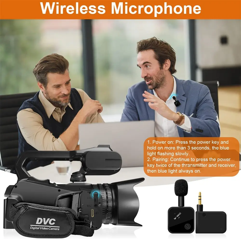 Digital Vlogging Camera Recorder - 18X Zoom 4K Camcorder