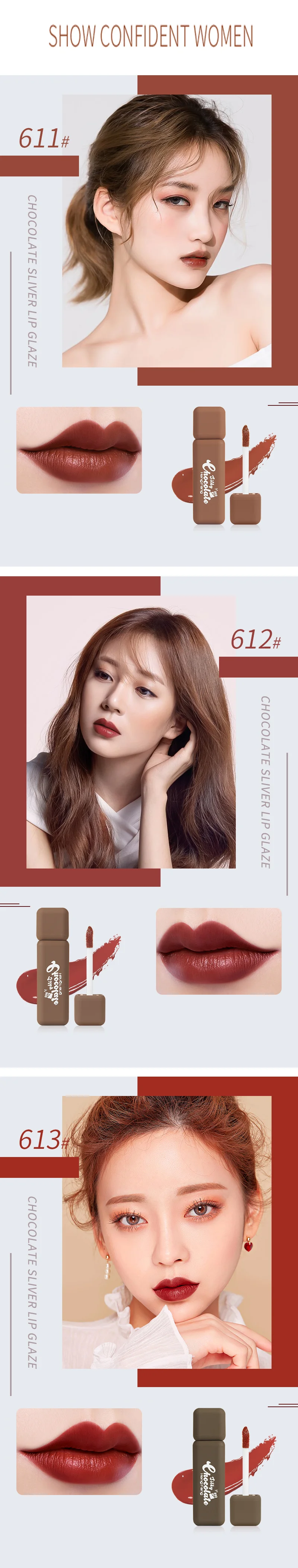 Oem Silk Chocolate Cute Candy Water Feeling Lip Tint Private Label ...