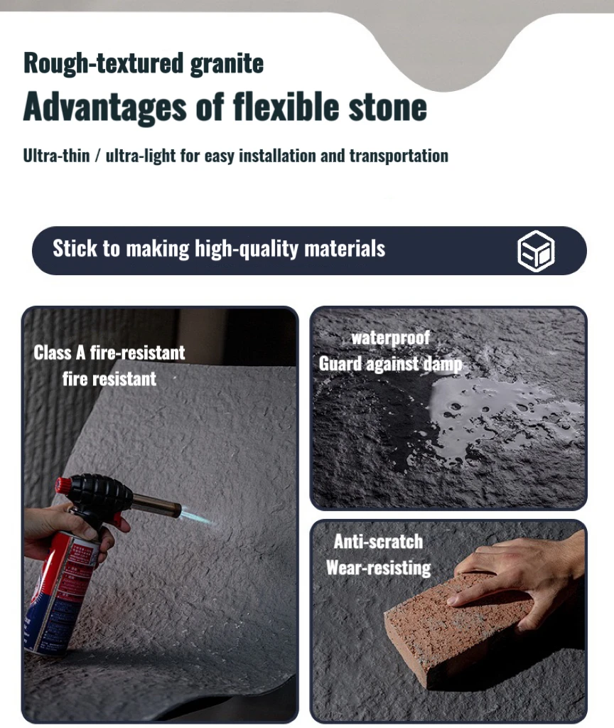 Premium Textured Granite Soft Ceramic Tiles Durable Lightweight Wall ...