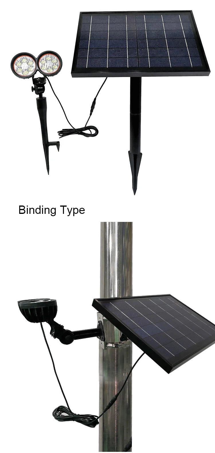 Solar Powered Flag Pole Lamp Camping Light Flagpole Top Bright Night ...