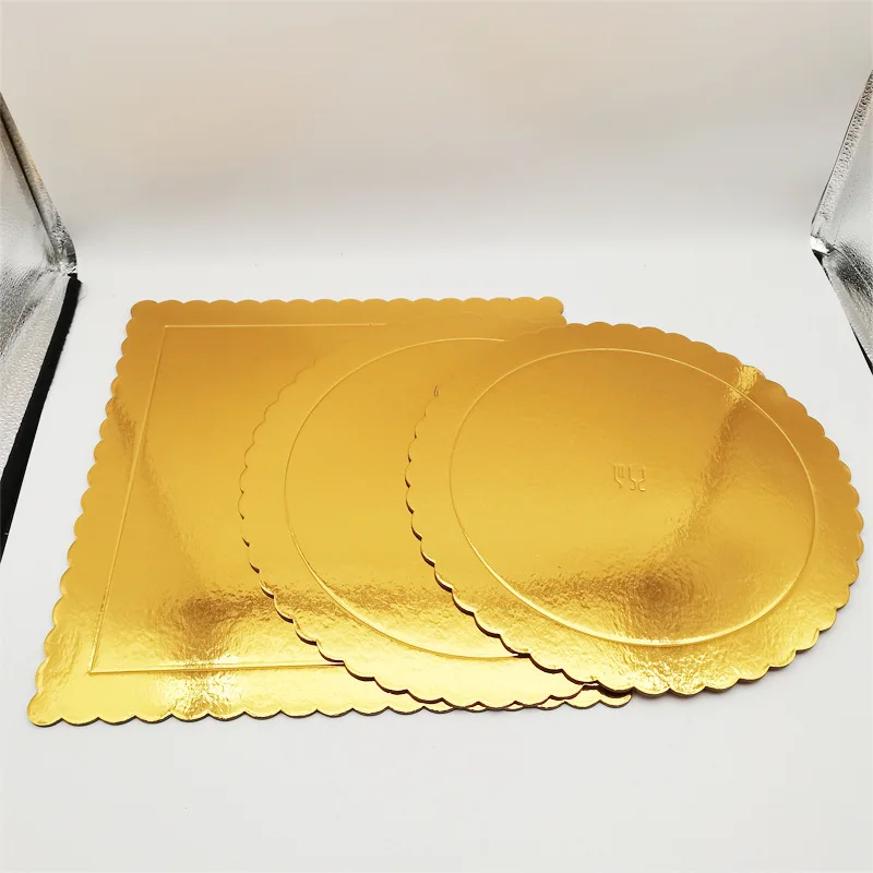 High Quality Custom Corrugated Square Cake Board for Wedding Party Gold ...
