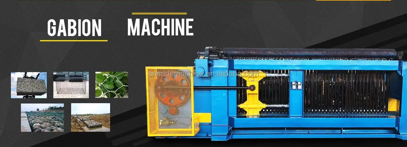 SADE Automatic PVC Coated or Galvanized Gabion Mesh Weaving Machine for ...