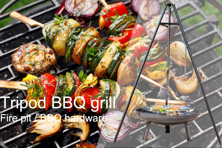 Versatile Fire Pit Cooking Swing Grate - Adjustable & Durable