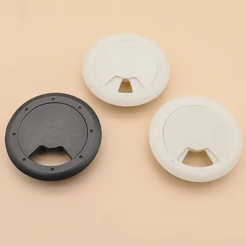 Office Cable Hole Cover Cord Grommets 60mm White Black Desk Wire ...