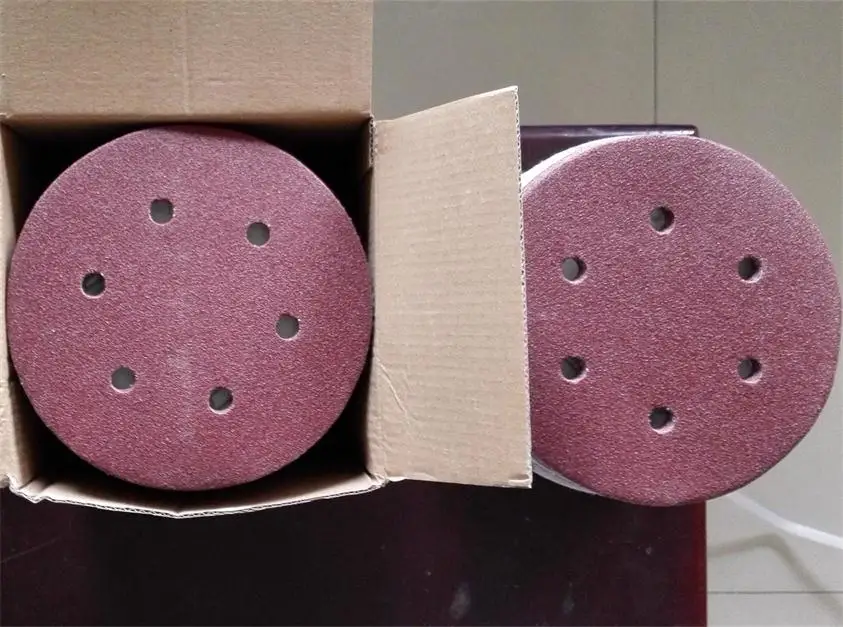 High Quality New Red Aluminium Oxide Sanding Disc With 6 Holes - Buy ...