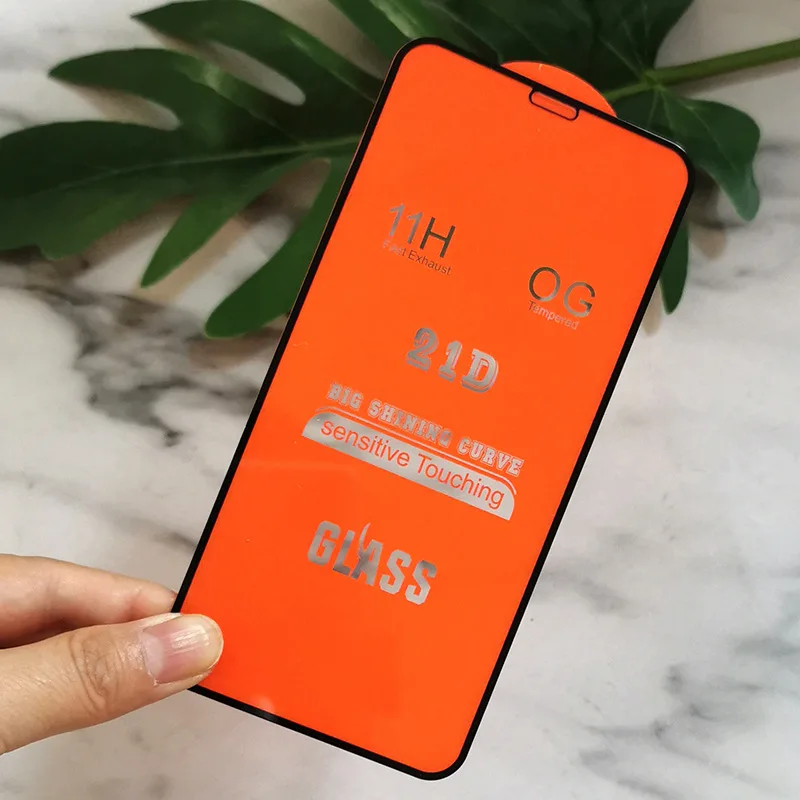 21D African Model Mica Vidrio Templado Para Celular Full Glue