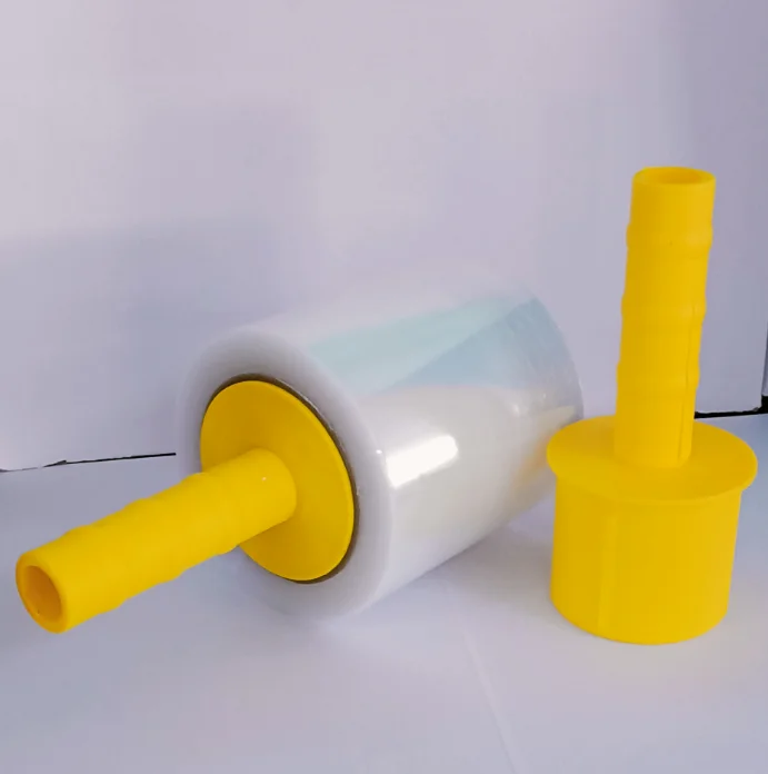 Mini Stretch Roll - White Color, Black Yellow Plastic Handle