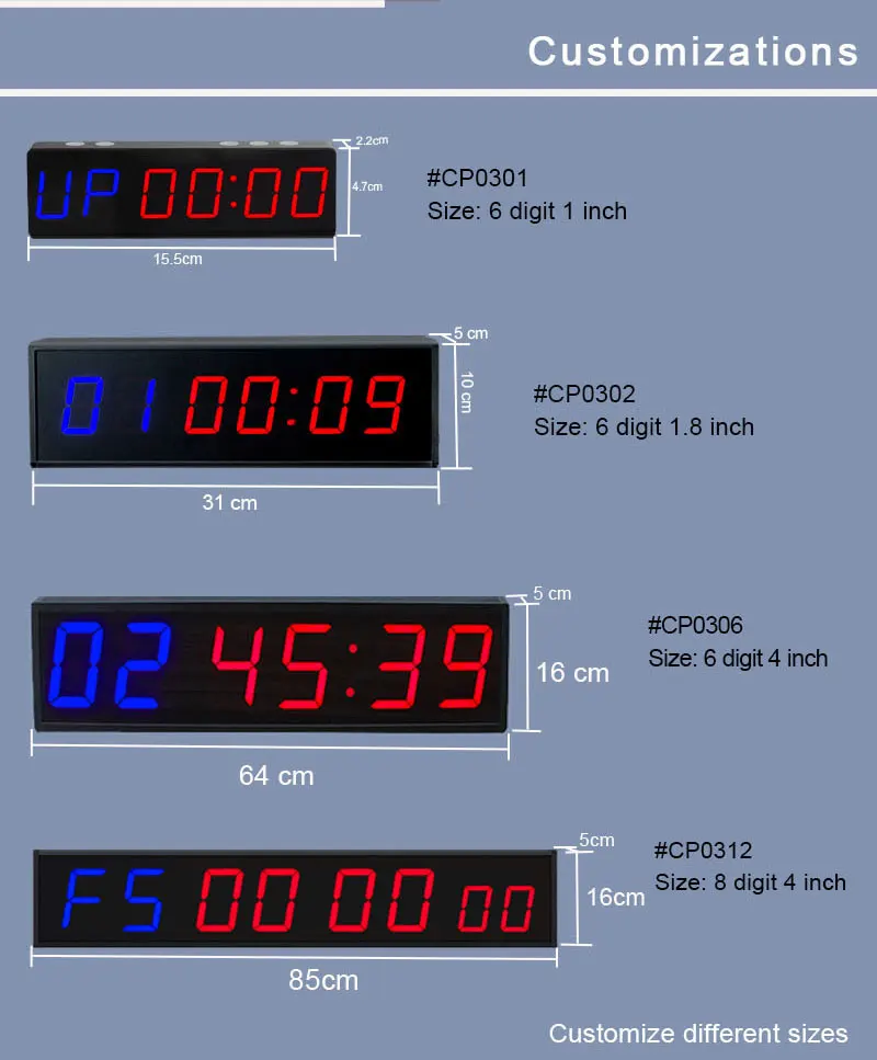 CHEETIE CP020 LED Programmable Crossfit Interval Gym Timer