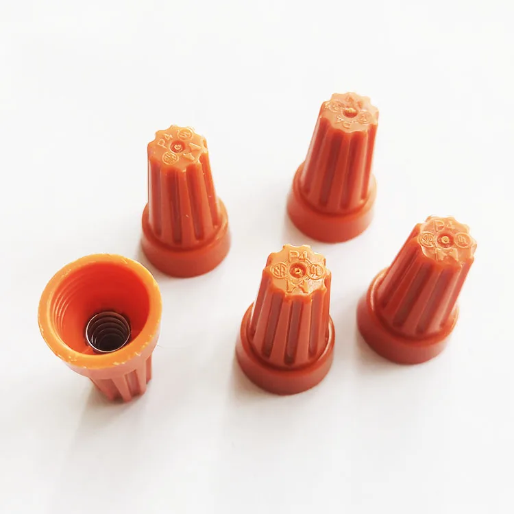 P4H Spring Spiral Type Connector Rotating Terminal Cap Orange