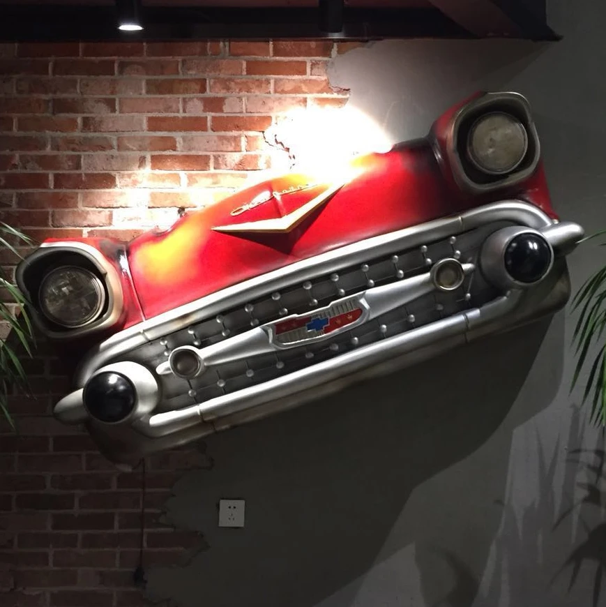 Metal Car Model - Retro Wall Decoration for Home & Garden
