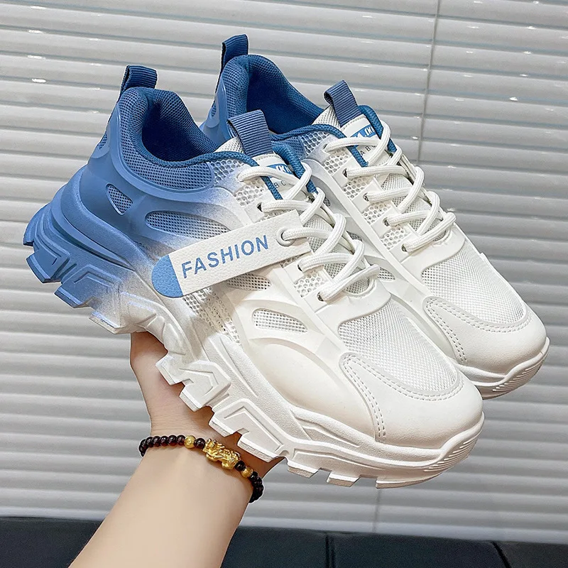 Wenzhou Factory Chaussures White Women Casual Sneakers Chunky Shoes ...
