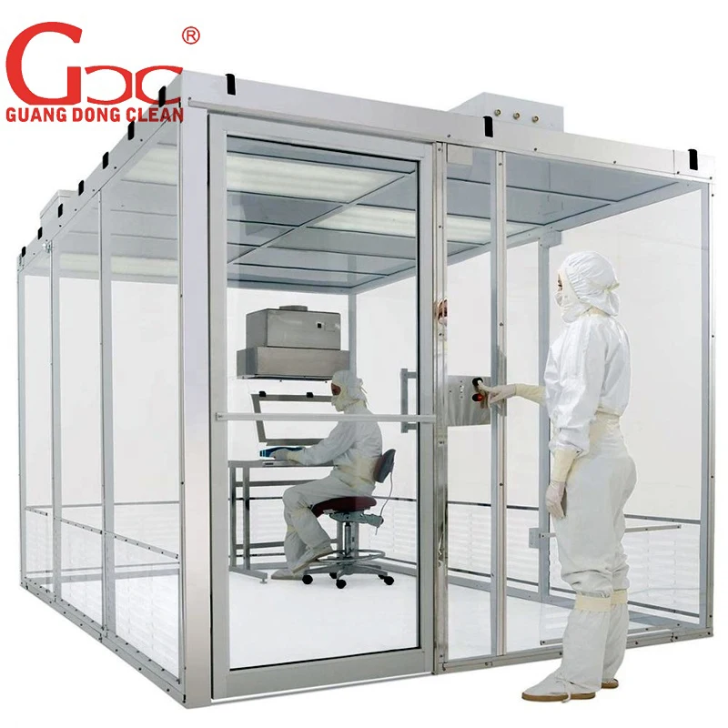 Movable Modular Cleanroom Stainless Steel Tube Acrylic Plate Clean Room Class 100 Cleanroom With ...