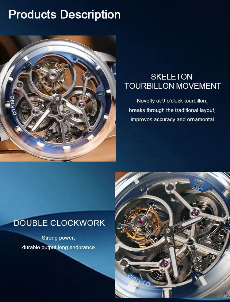 Sanyin Custom China Real Tourbillon Wrist Automatic Skeleton Mechanical ...