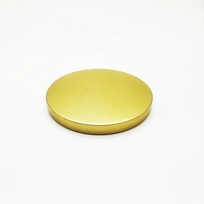 Silver Round Tin Metal Lid Cap with Rubber Seal - Yolio