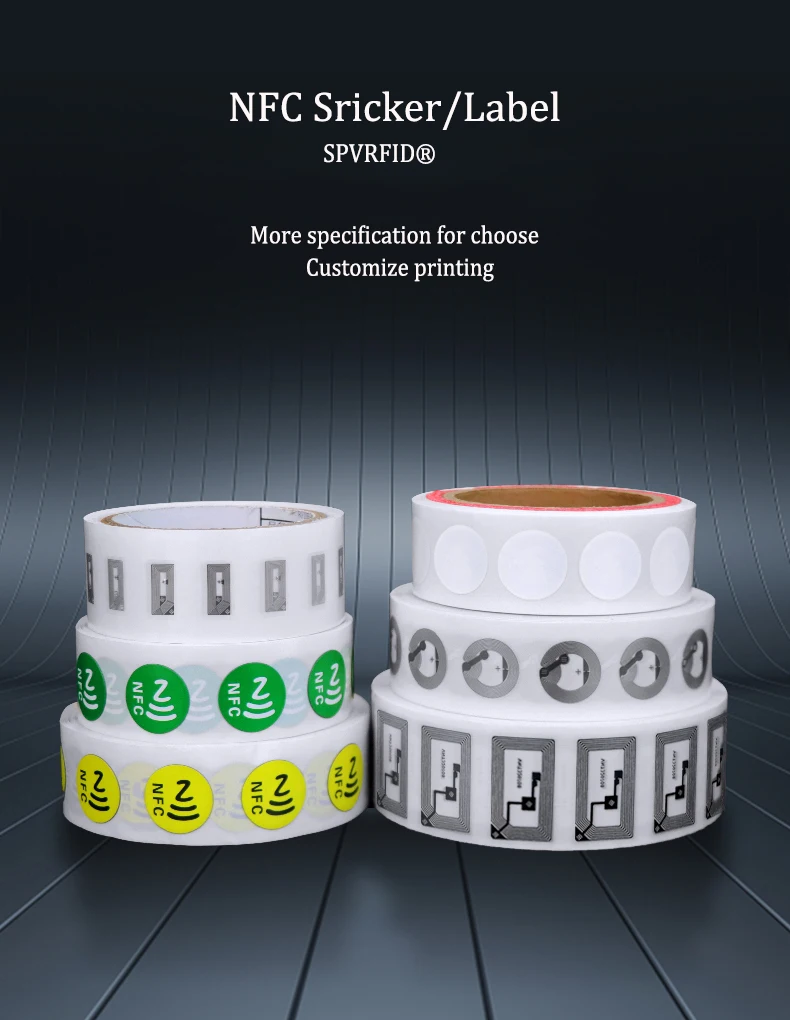 Custom Printing Free Sample RFID 13.56MHz Tag HF NFC Chip Ntag 213 Ntag ...