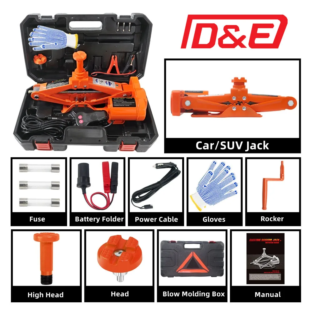 Portable Car Jack 2T - Electric Powered Jack Lift for SUV