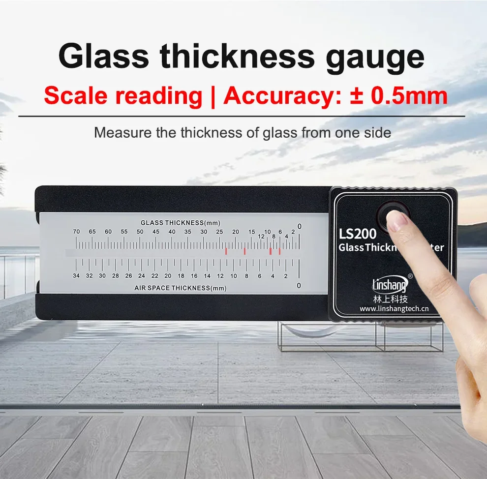 One-side Measurement Double Glazing Laser Glass Thickness Meter Hollow ...