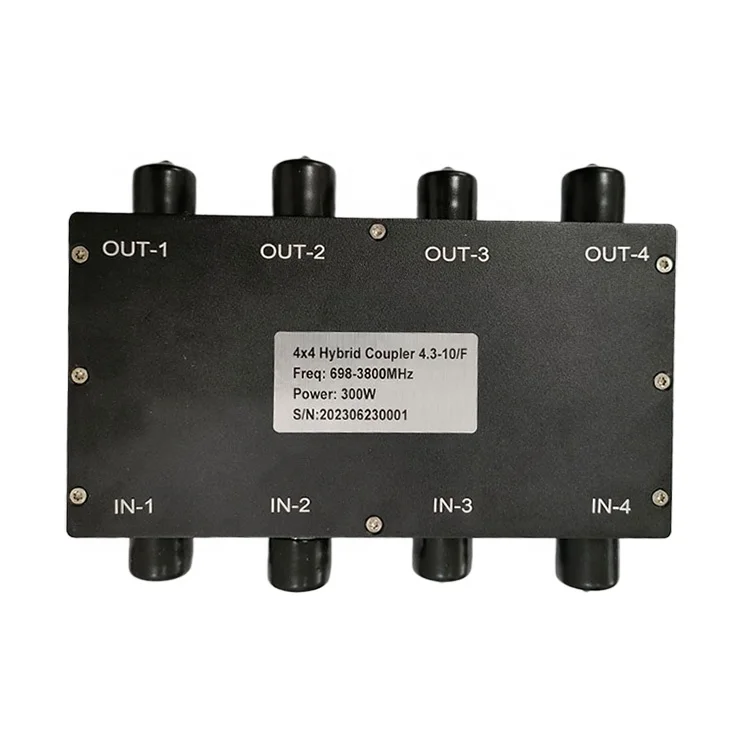 Four in four out hybrid coupler high-power 300w full frequency band 698-3700MHz bridge Hybrid ...