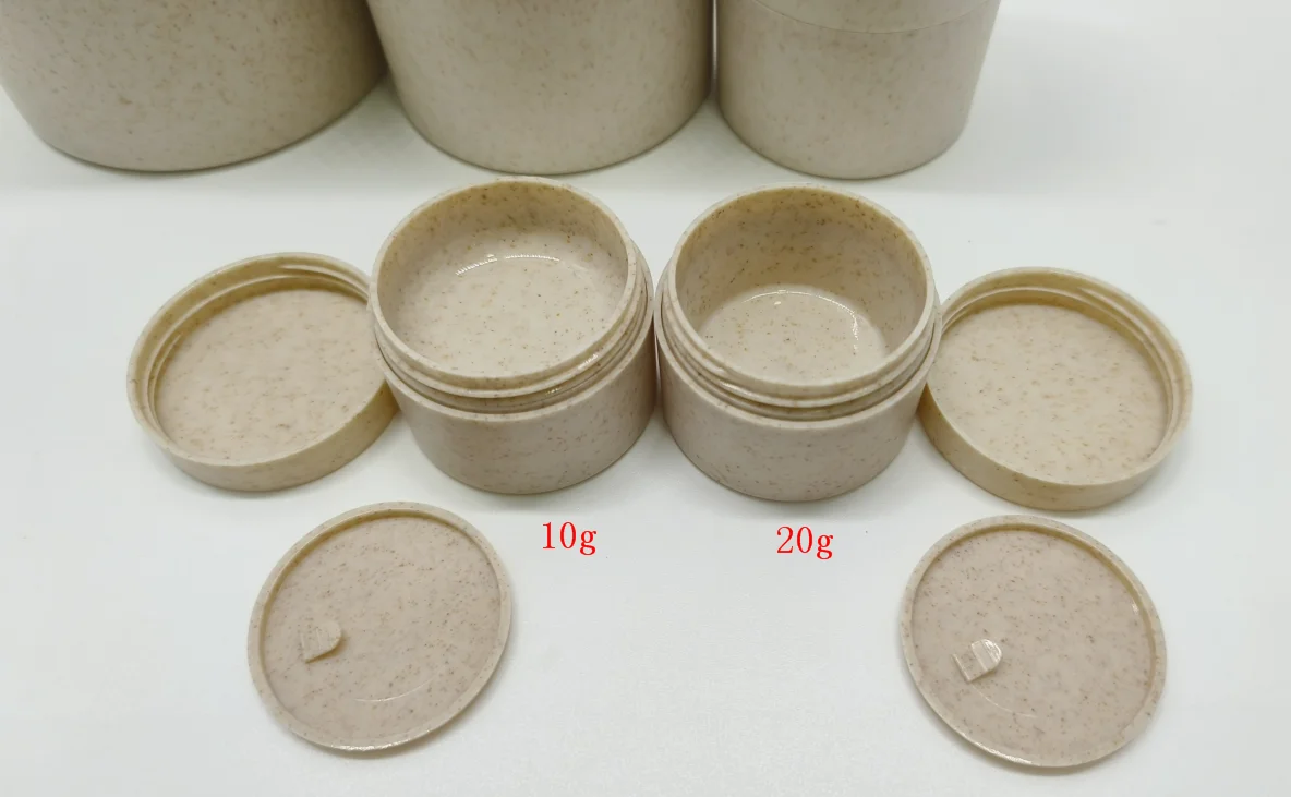 Eco-friendly Wheat Straw PLA Cream Jars - Biodegradable