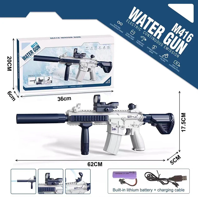 Outdoor Summer Beach Toys Electric Water Ball Gun ABS Pistol Shooting ...