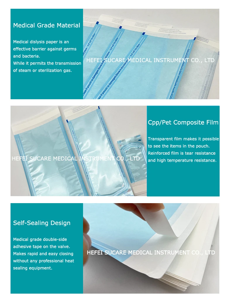 Medical Disposable Dental Autoclave Class 4 Self Sealing Sterilization ...
