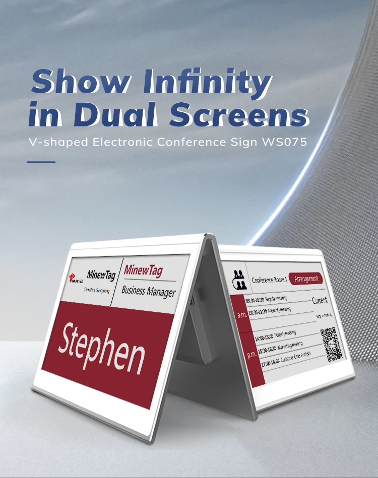 MINEW 3 Color E-Ink Display - Efficient Meeting Solutions