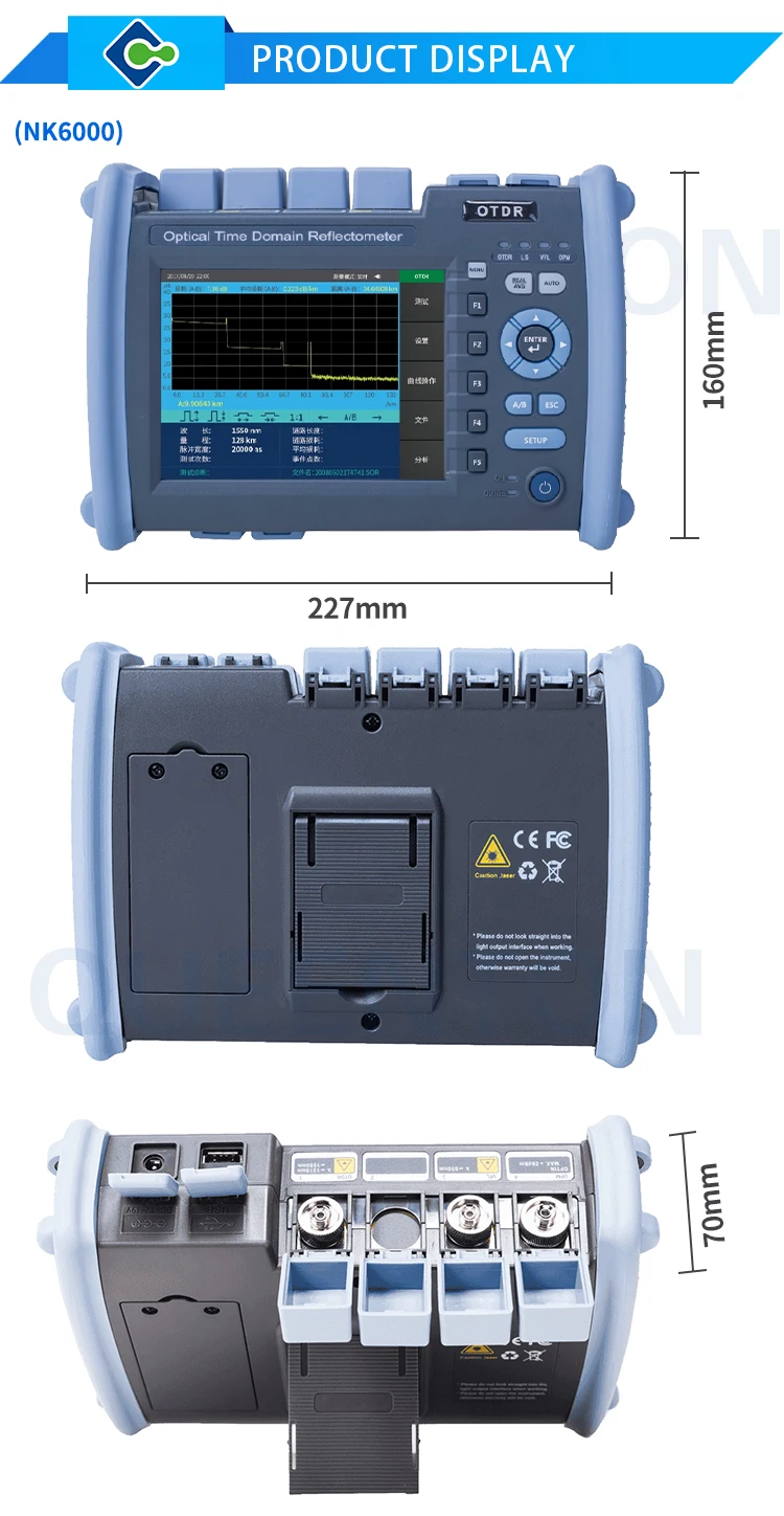 Ftth Mini Otdr 1310/1550nm Otdr Nk6000 Single-mode Fiber Optic Cable ...