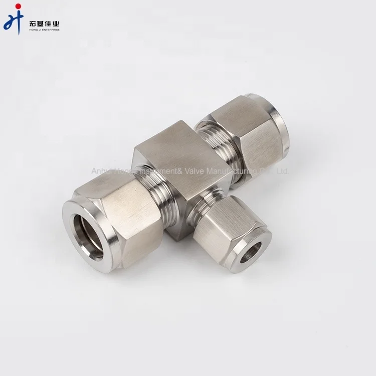 Stainless Steel Forged Double Ferrule Tee Instrument Connector. - Buy ...