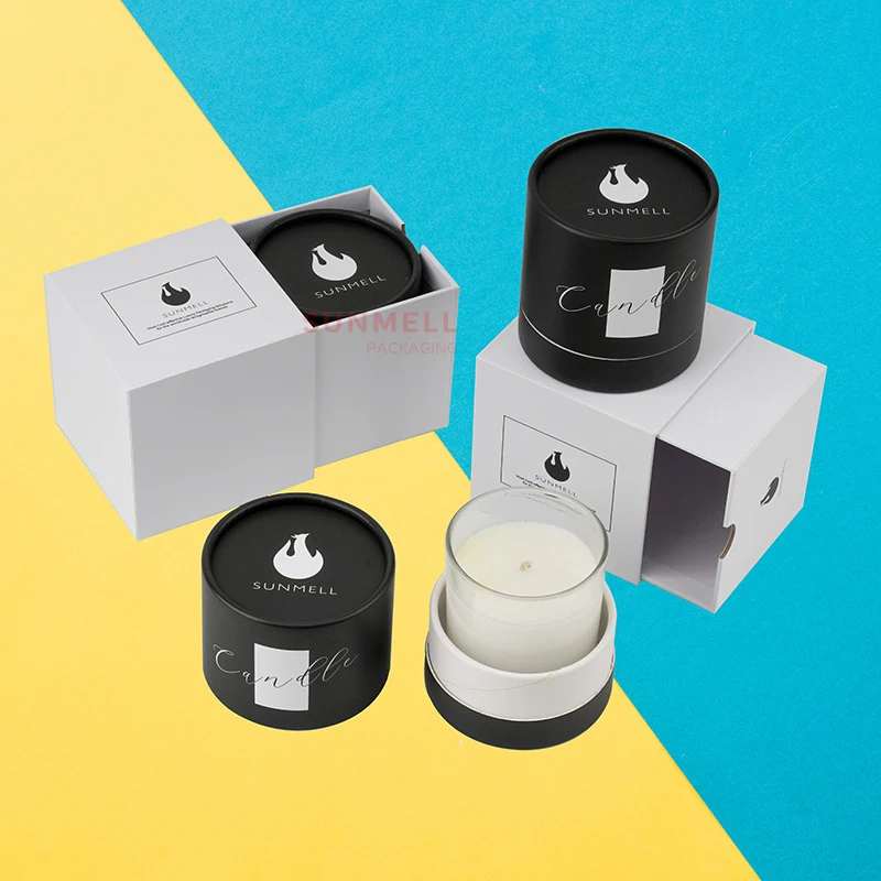 Custom Luxury White Candle Gift Box - Recyclable & Stylish