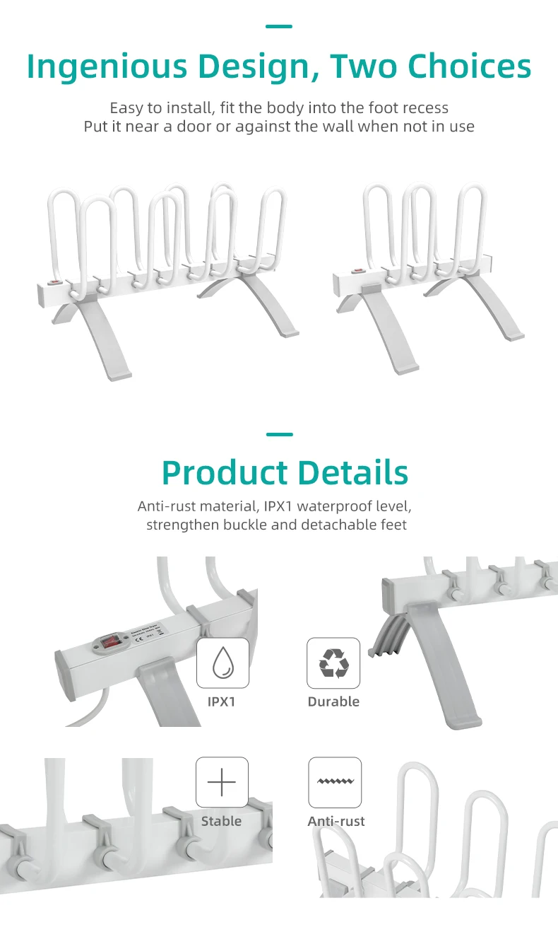 Evia Shoes Drying Rack Boot Dehumidify Warmer Electric Heated Shoe ...