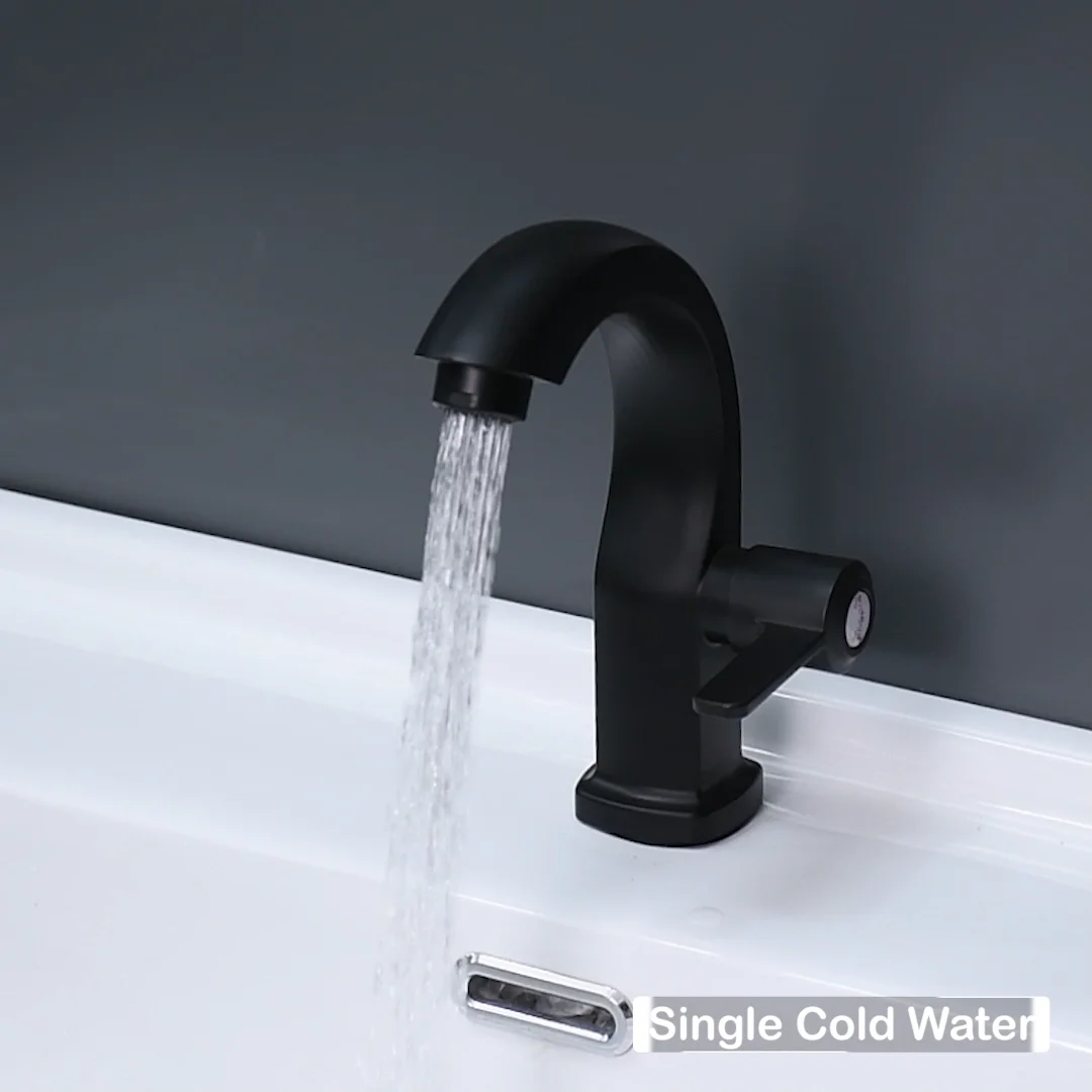 Wholesale Moon Style Basin Faucet Black Plastic Single Handle Cold ...