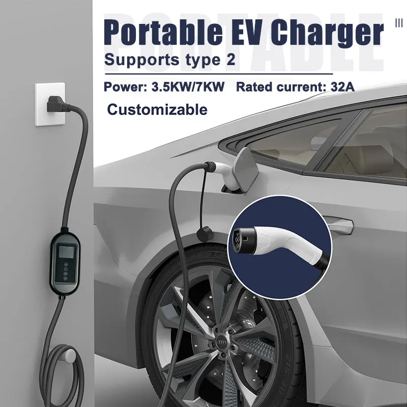 16A 3.5KW Version Electric Vehicle Car Charging Pile Cable Level 2 ...