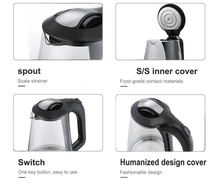 Hot Seller Glass Electric Kettle Professional Electric Kettle 1.7L Hot ...