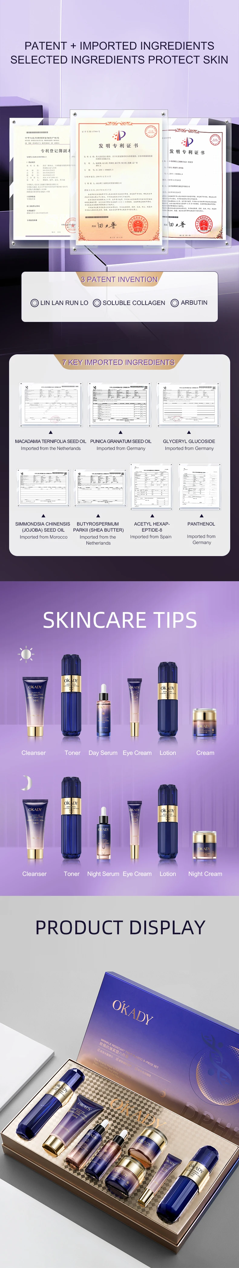 Okady Beauty Face Kit Care - Professional Anti-Aging Set