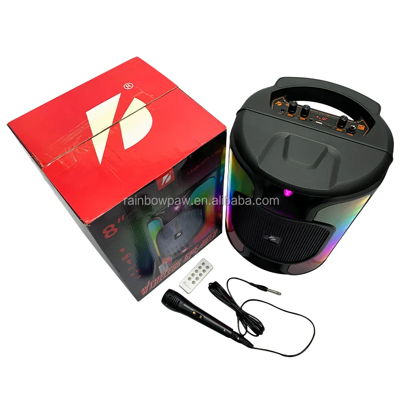 KTS Speaker Wireless Party Portable - 8 Inch Outdoor Karaoke