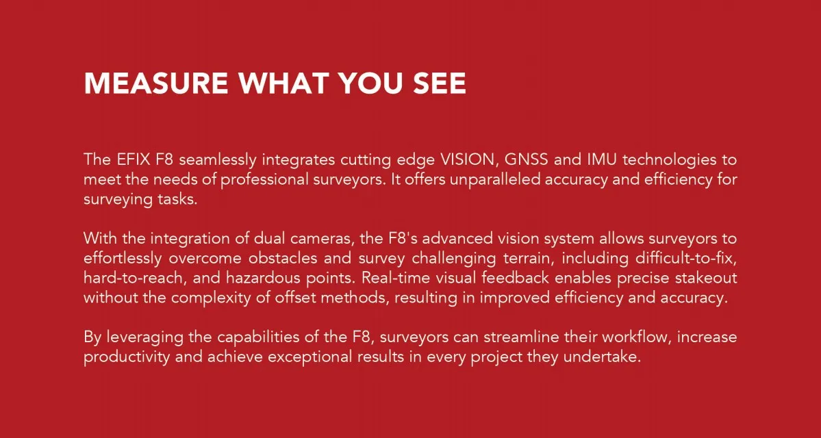 Efix F8 Gnss Receiver Precision Land Deformation Rover
