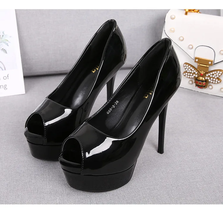 12cm High Heel Waterproof Platform Peep Toe Casual Women's Shoes 2024 ...