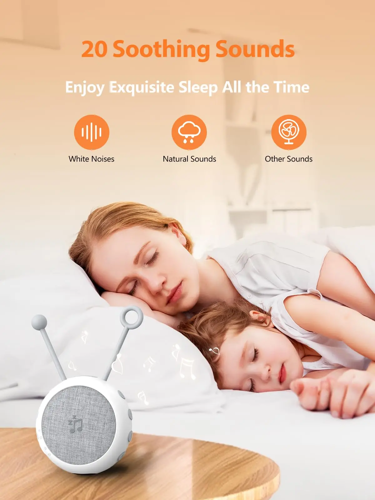 2023 New Mini Portable Baby Sleep Machine Rechargeable White Noise ...