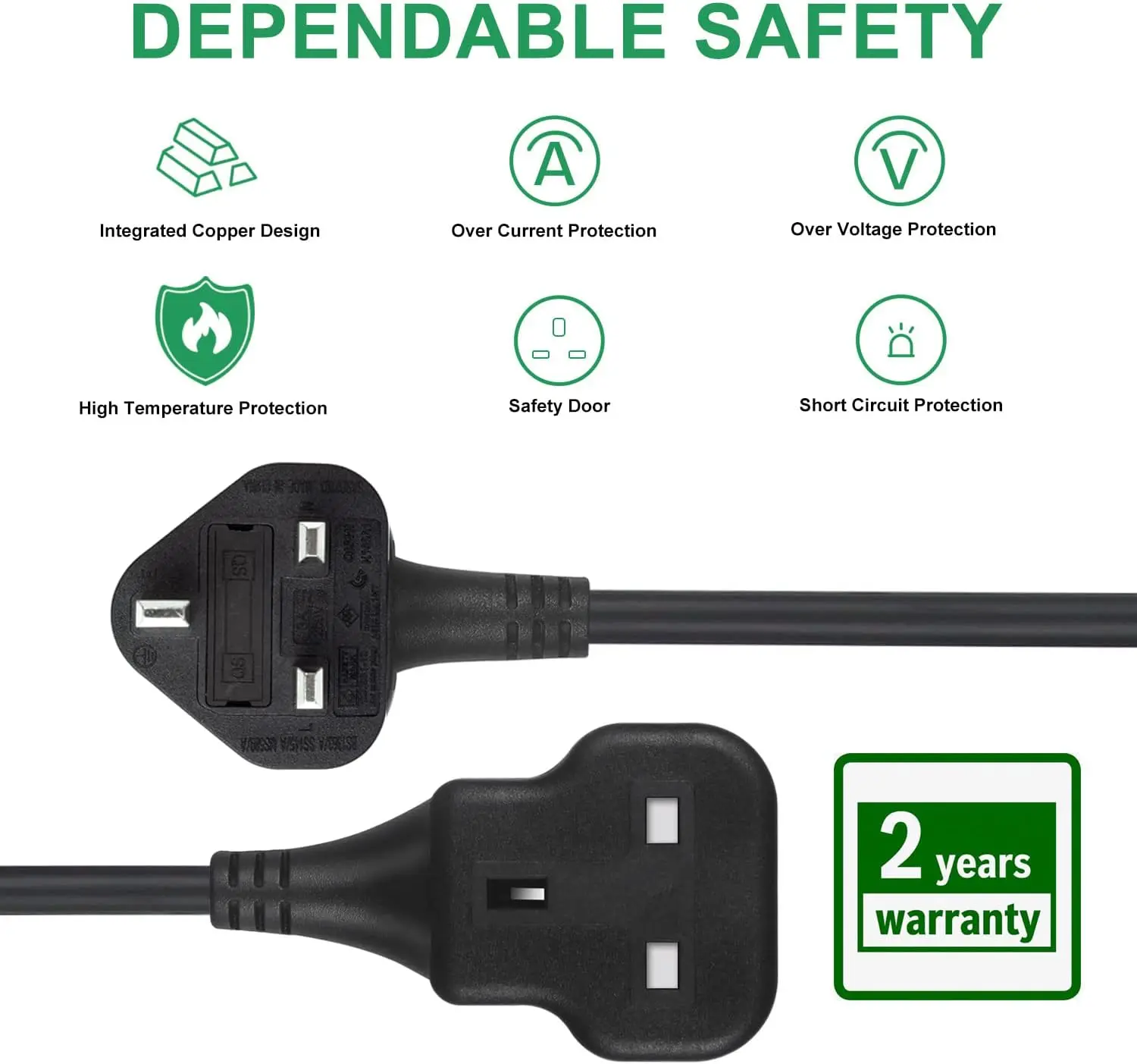 13A 3 PIN Plug UK Singapore Malaysia Saudi GCC Outdoor Camping Party ...
