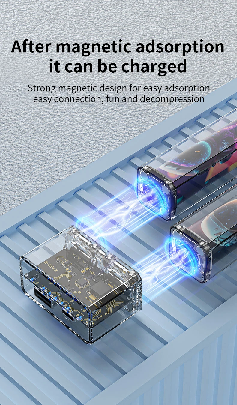 2024 New 21700 Lithium Cell Mini Power Bank 5000 Mah Battery Changeable ...